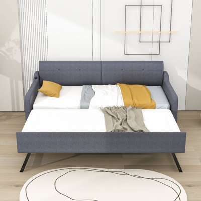 Winston Porter Jamorion Upholstered Daybed with Trundle | Wayfair