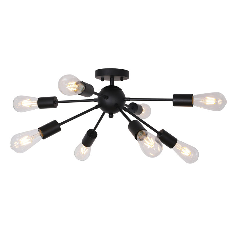 Corrigan Studio® 8- Light Black Sputnik Sphere Ceiling Light | Wayfair