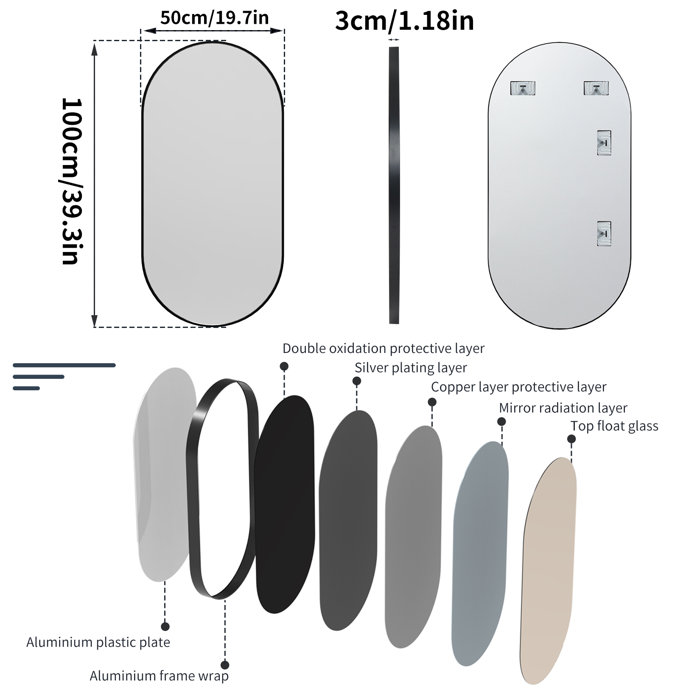 Breakwater Bay Kuske Oval Metal Wall Mirror | Wayfair