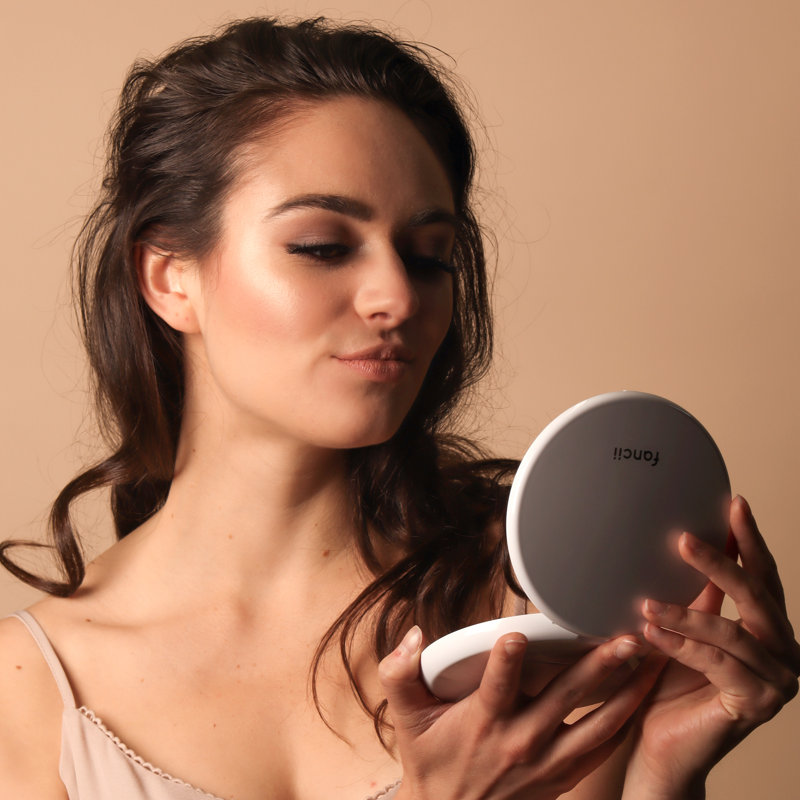 Fancii Modern Lighted Magnifying Compact Mirror & Reviews | Wayfair