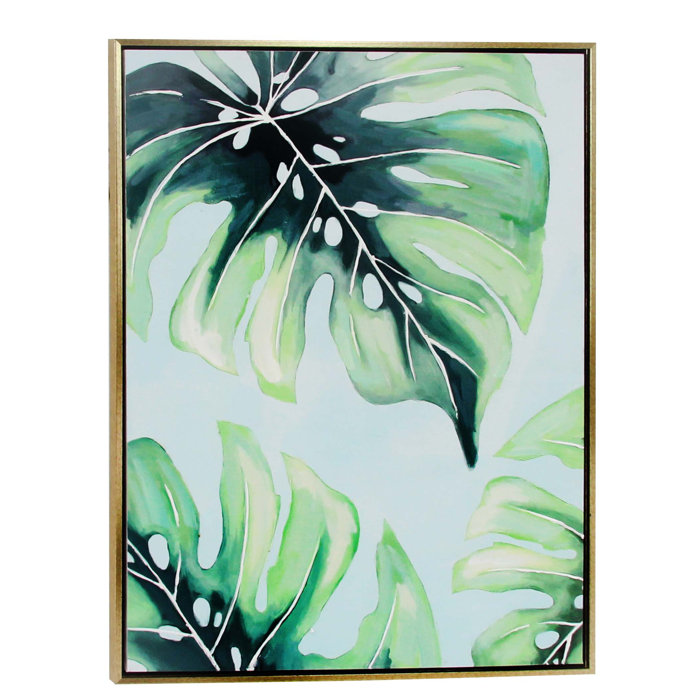 CosmoLiving by Cosmopolitan Modern Palm Leaf - Single Picture Frame ...