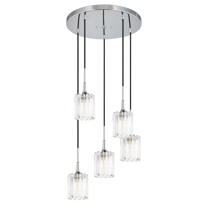 House of Hampton® Romona 5-Light Cluster Drum Pendant | Wayfair