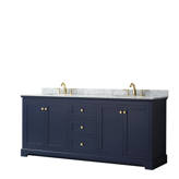 Wyndham Collection Avery 80'' Free-standing Double Bathroom Vanity with ...