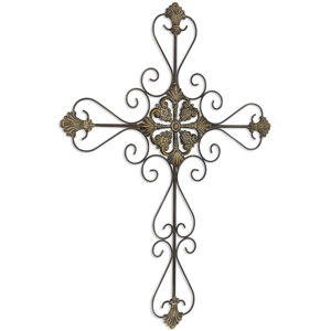 Fleur De Lis Living Tall Cross Rust Wall Décor & Reviews | Wayfair
