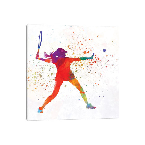 Wayfair Samples Woman Tennis Player 01 in Watercolour by Paul Rommer ...