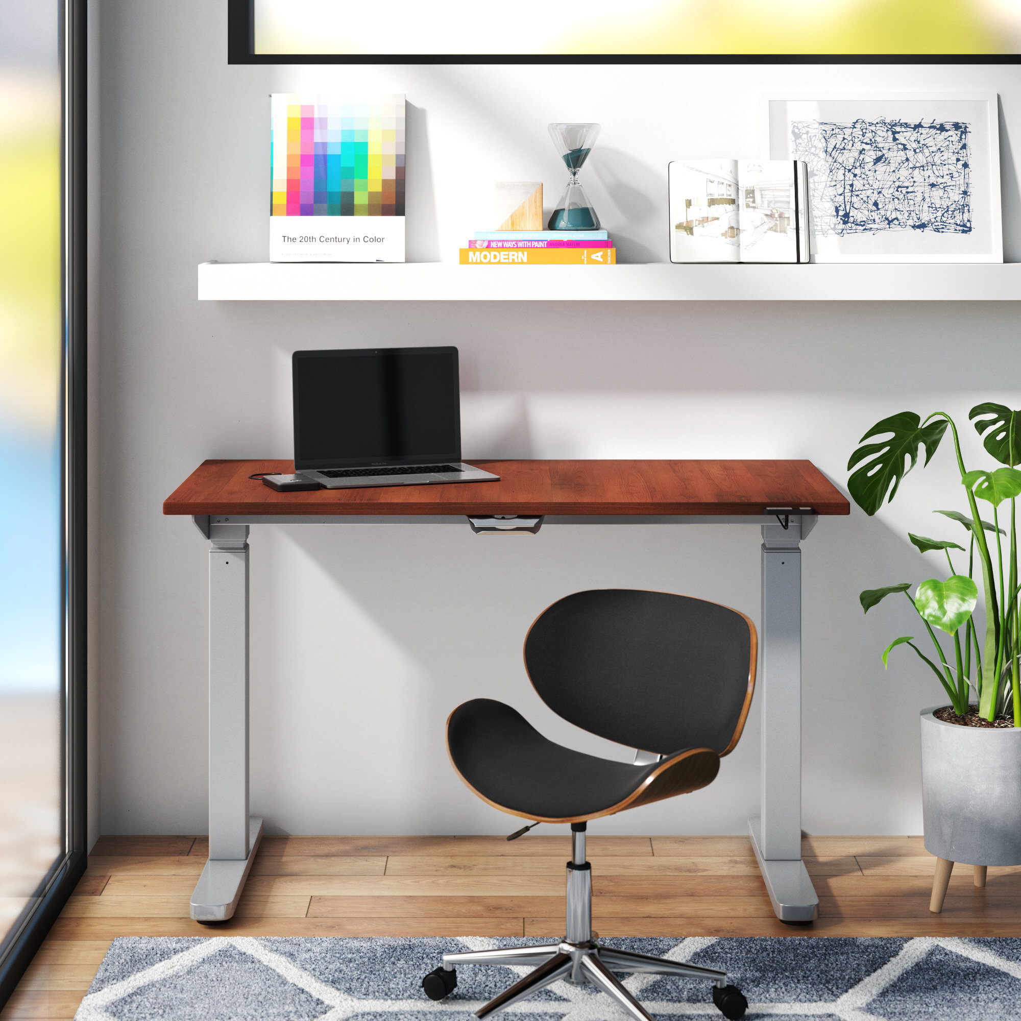 Offices To Go Superior Laminate Height Adjustable Standing Desk | Wayfair