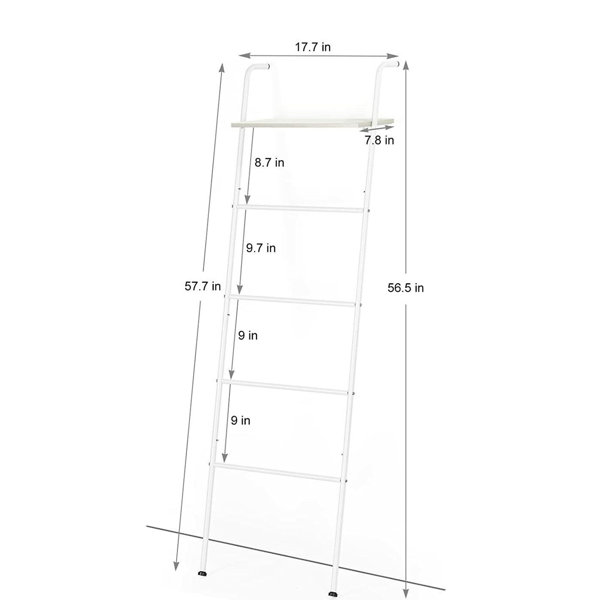 17 Stories 57.68'' Tall Blanket Ladder | Wayfair