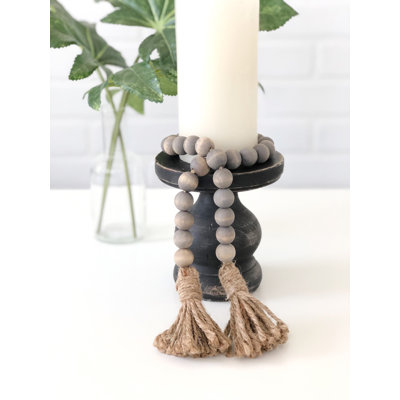 Dakota Fields Banta Weathered Wood Bead Garland & Reviews | Wayfair