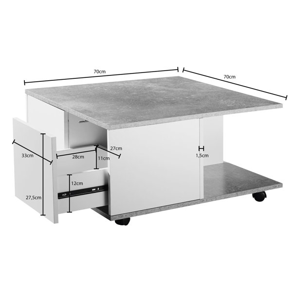 17 Stories Varuna Block Coffee Table with Storage & Reviews | Wayfair.co.uk