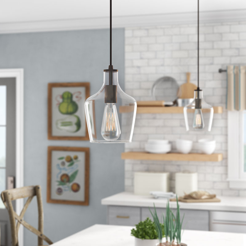 Gracie Oaks Dalton 1 - Light Antique Bronze Single Pendant & Reviews ...