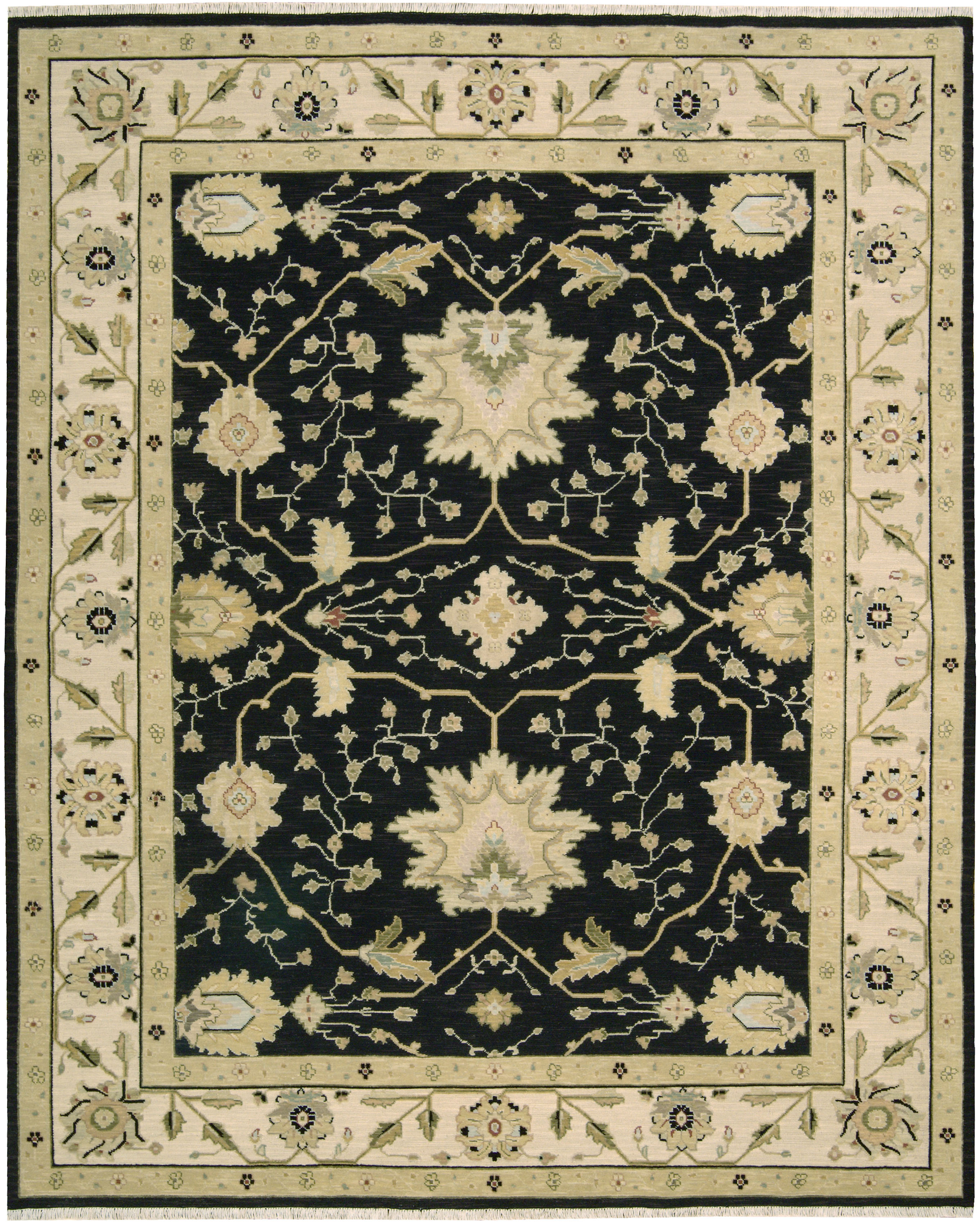 Darby Home Co Burnham Handmade Hand-Knotted Wool Black Rug | Wayfair