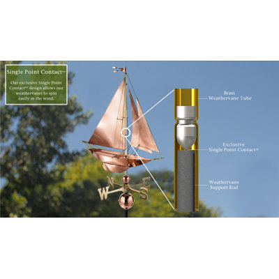 Breakwater Bay Ketter Racing Sloop Weathervane & Reviews | Wayfair