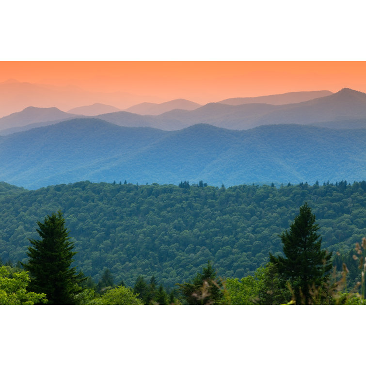 Millwood Pines Blue Ridge Mountains Sunset On Canvas by Ruth Peterkin ...