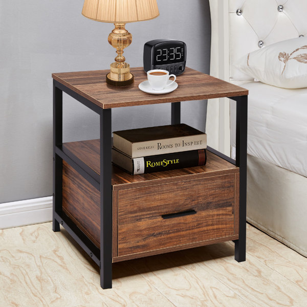 Black-wrought-iron-nightstand | Wayfair