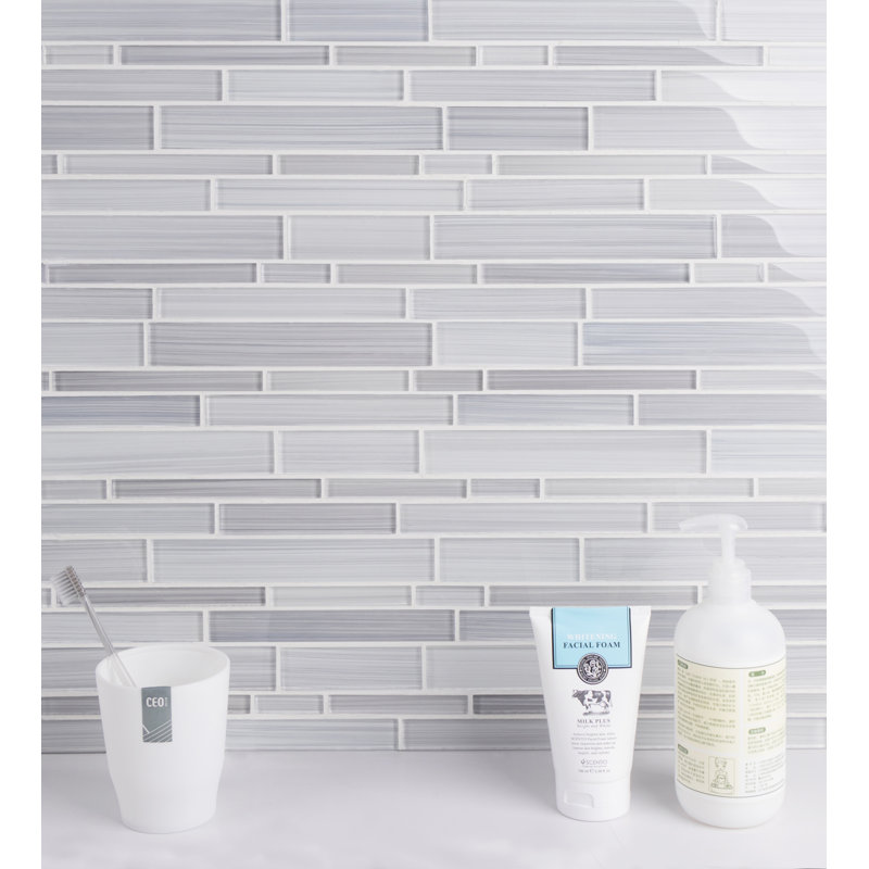 WS Tiles Premium Hand Painted Glass Linear Mosaic Tile & Reviews | Wayfair
