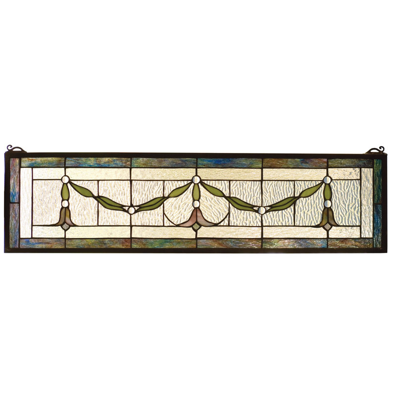 Astoria Grand Garland Swag Stained Glass Window & Reviews | Wayfair