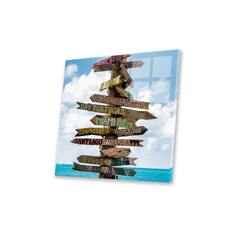 Rosecliff Heights Key West Directional Sign III by - Unframed ...