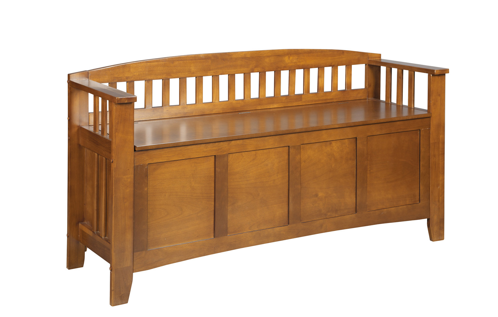 American Furniture Classics Gun Concealment Wood Flip Top Storage Bench ...