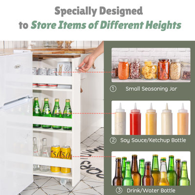 Costway Mobile Slim Utility Cart & Reviews | Wayfair