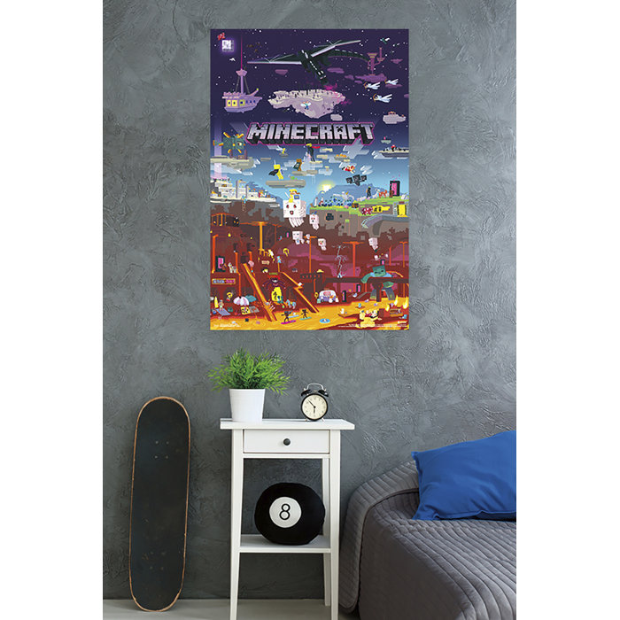 Trends International Minecraft - World Paper Print | Wayfair