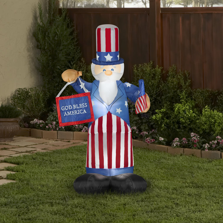 Gemmy Industries Uncle Sam Patriotic Airblown Inflatable & Reviews ...