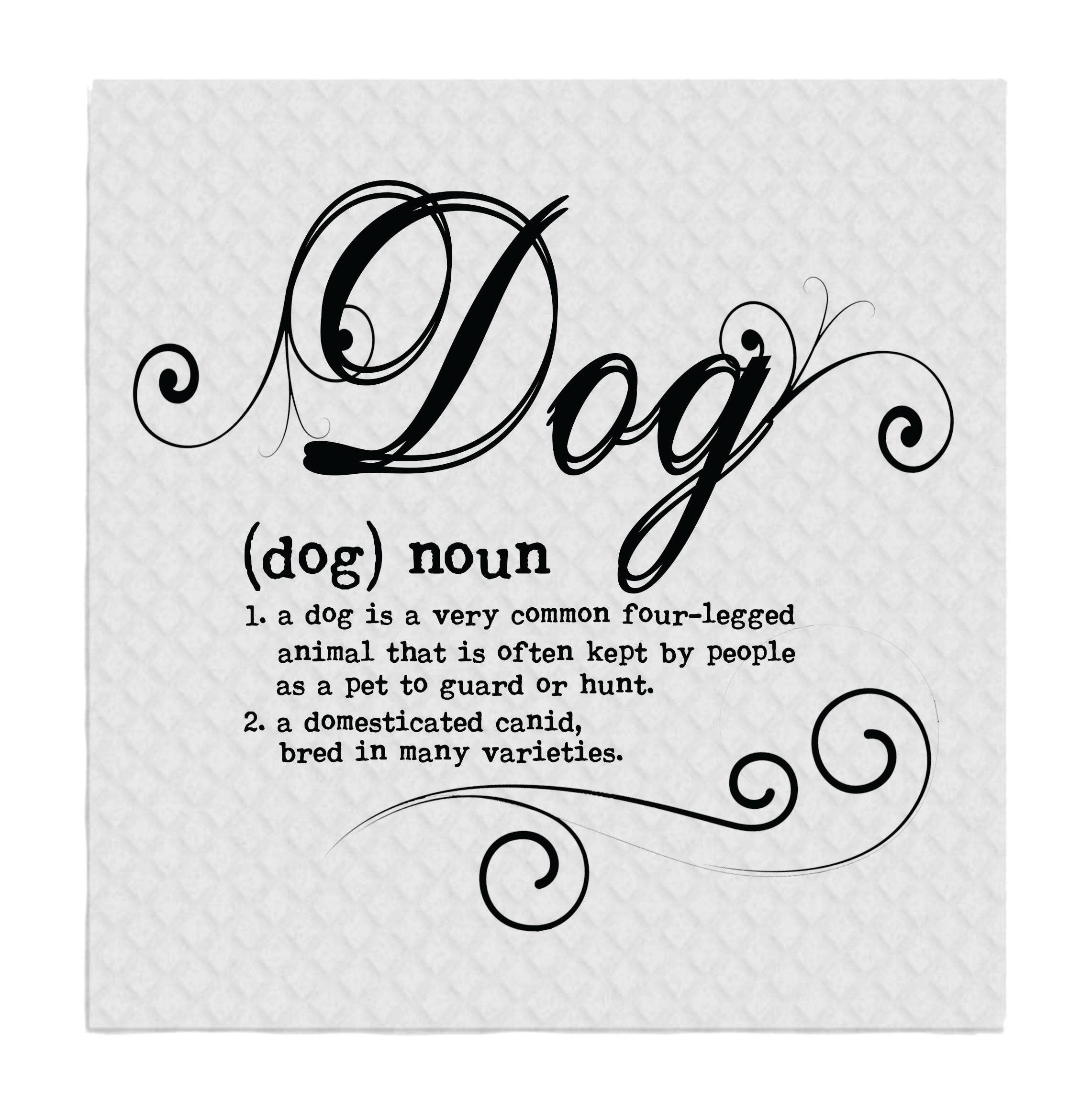 Winston Porter Dog Definition Cursive Swirls Fancy, SWEDISH DISH CLOTHS ...