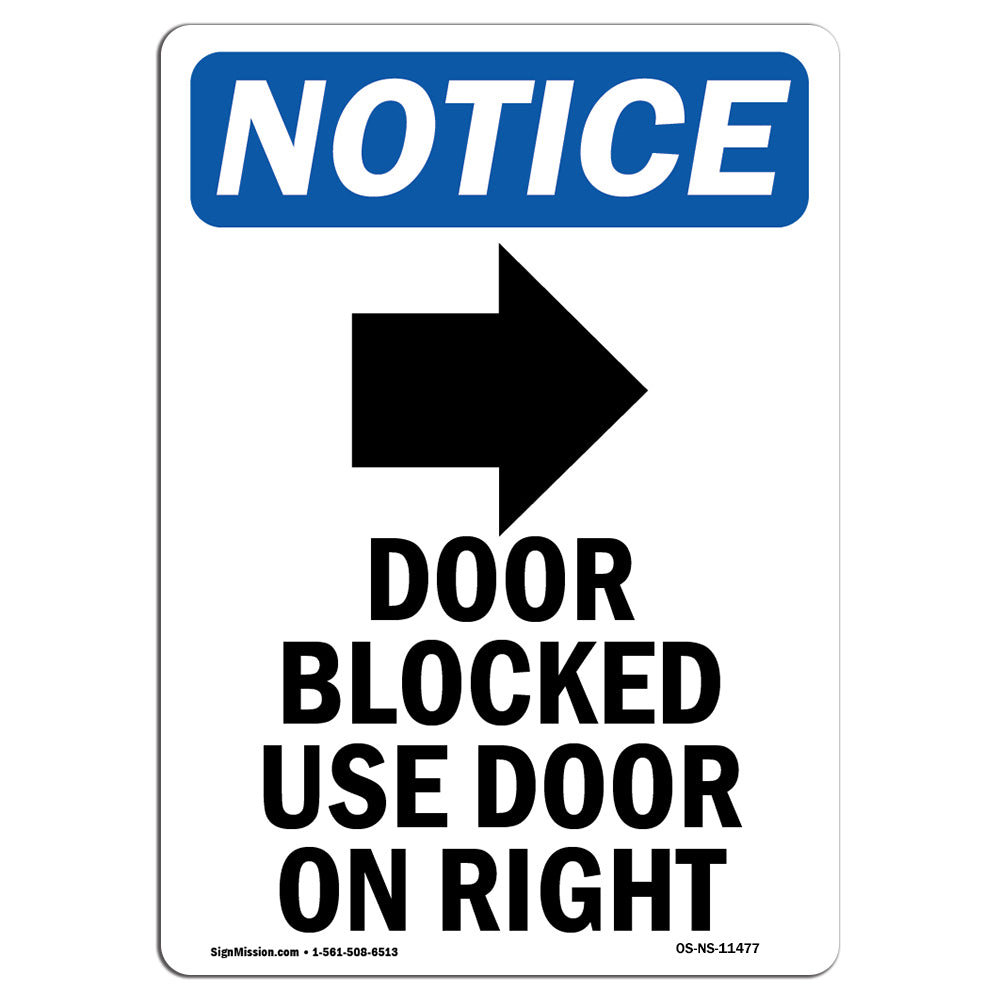 SignMission Door Blocked Use Door Sign | Wayfair
