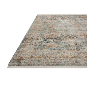 Jean Stoffer x Loloi Katherine Ocean / Coral Area Rug & Reviews | Wayfair