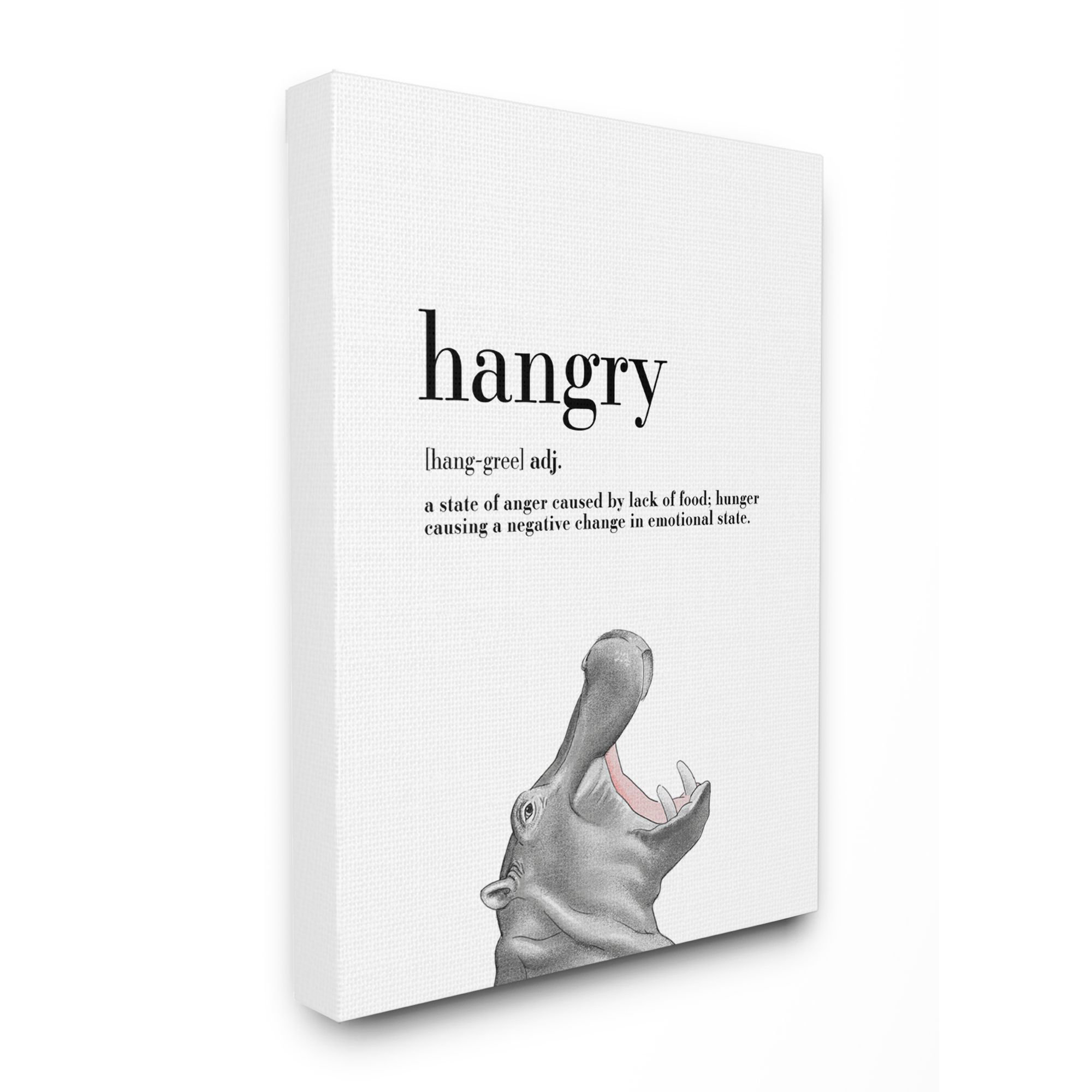 Ebern Designs Hangry Definition Hippo Animal Drawing Word Design ...