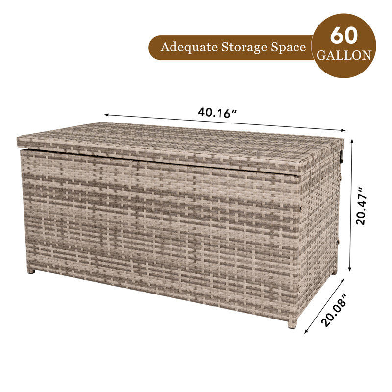 Harbourside 60 Gallons Gallon Wicker Deck Box | Wayfair