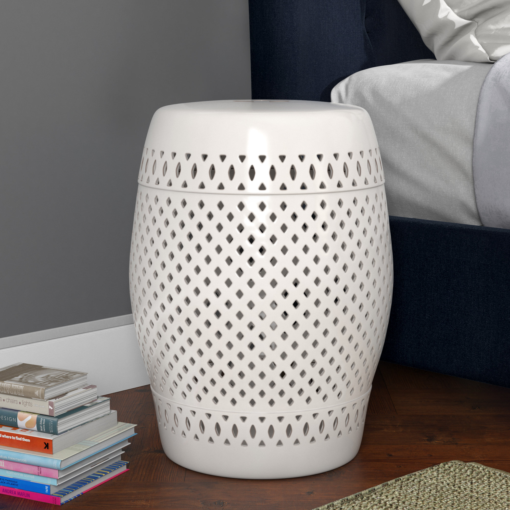 Dakota Fields Duro 18.5'' Tall Ceramic Garden Stool & Reviews | Wayfair