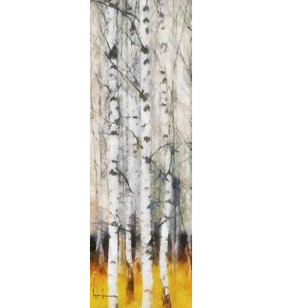 Millwood Pines Posterazzi SAFFRON TIMBER PANEL II - Unframed Print ...