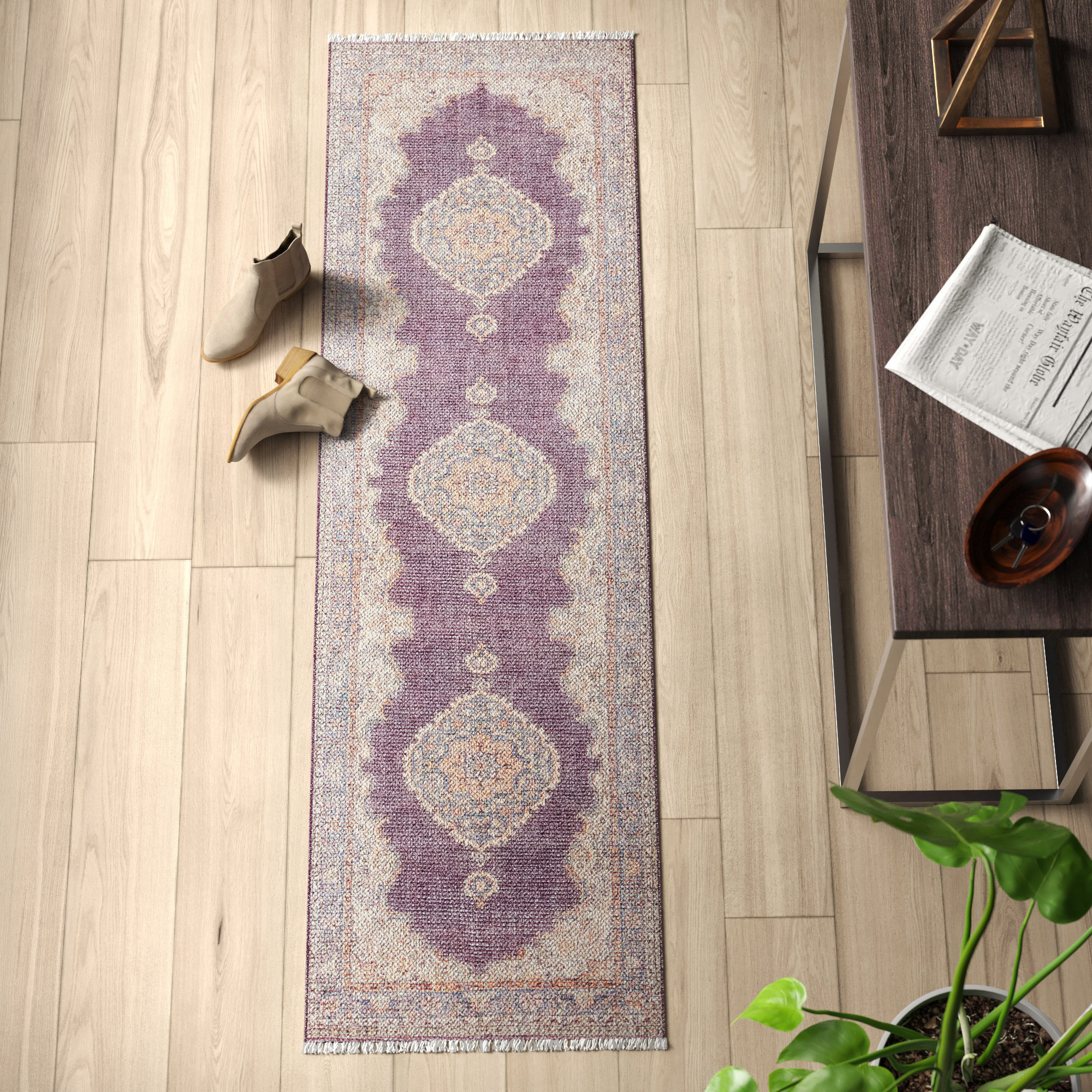 House of Hampton® Alreem Plum Rug & Reviews | Wayfair