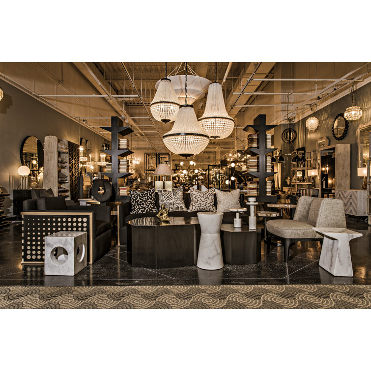 Noir Merlin Marble End Table | Perigold