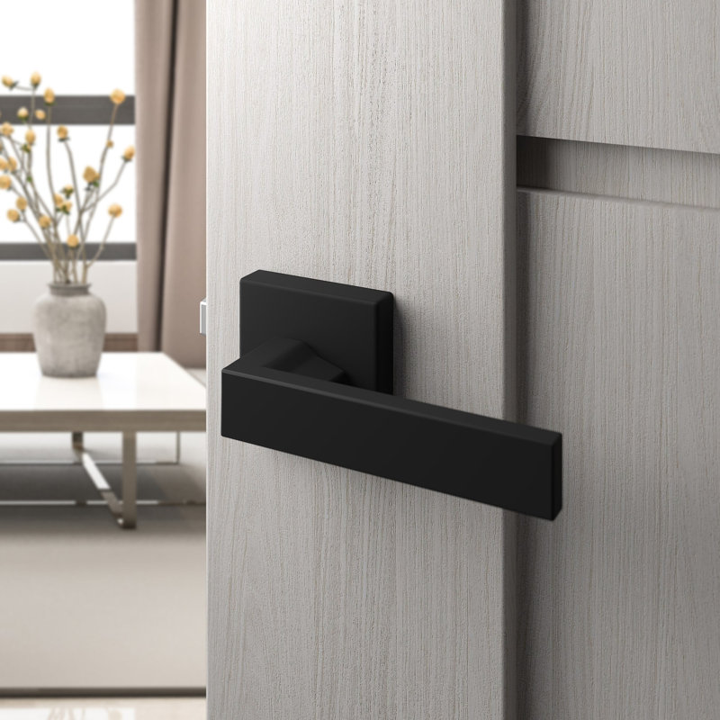 Villar Home Designs Door Lever with Square Rosette | Wayfair