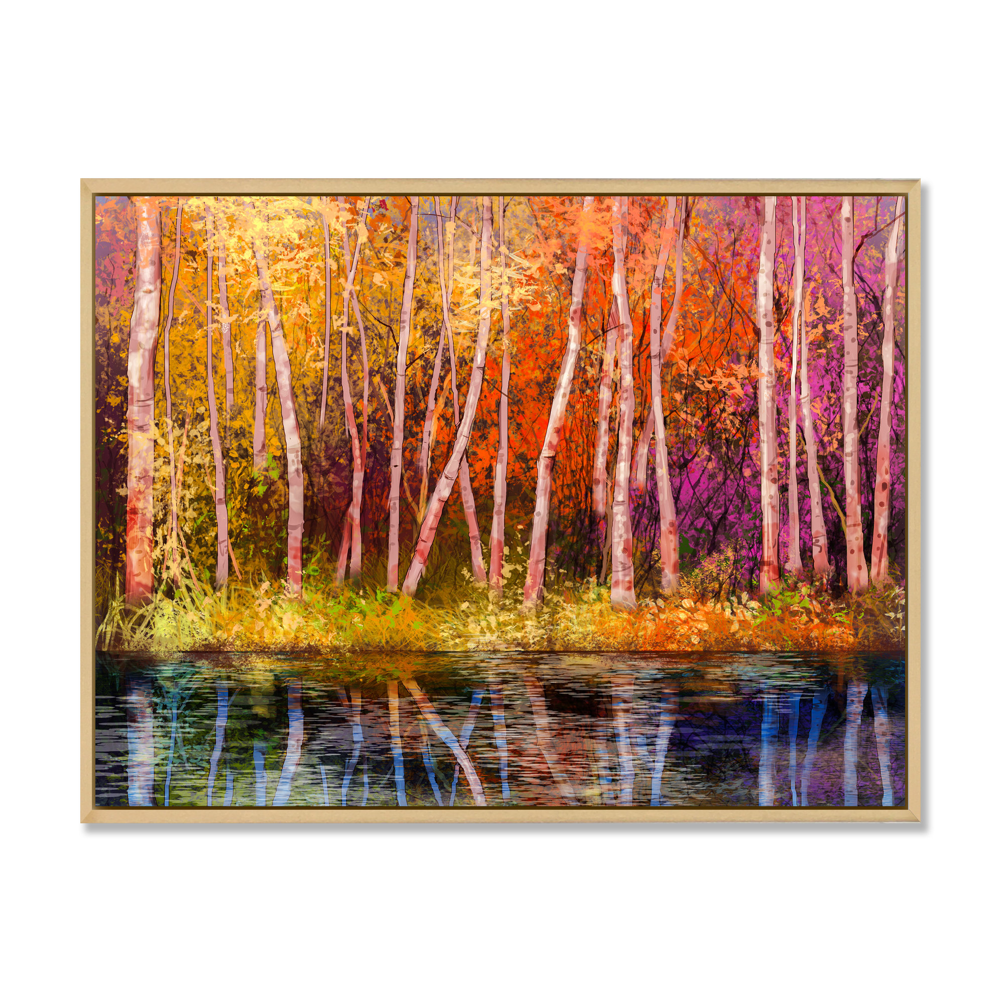 Millwood Pines Abstract Autumn Forest By The Late IV - Painting on ...