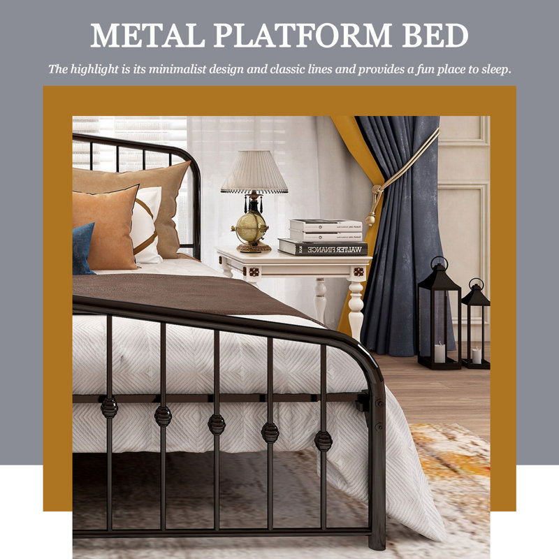 Red Barrel Studio® Aalderk Metal Bed & Reviews | Wayfair