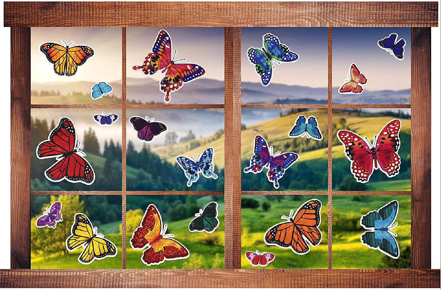 Gracie Oaks Static Cling Butterfly Window Decal | Wayfair
