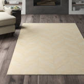 Wrought Studio Zora Handmade Flatweave Wool Tidal Foam Rug & Reviews ...