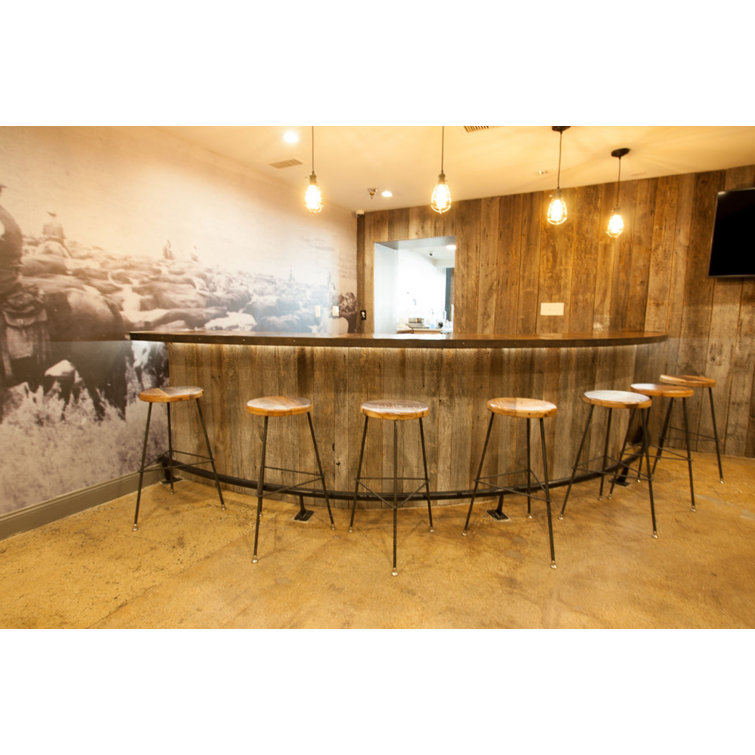 The Strong Oaks Woodshop 3 Leg Rebar Factory Bar & Counter Stool | Wayfair