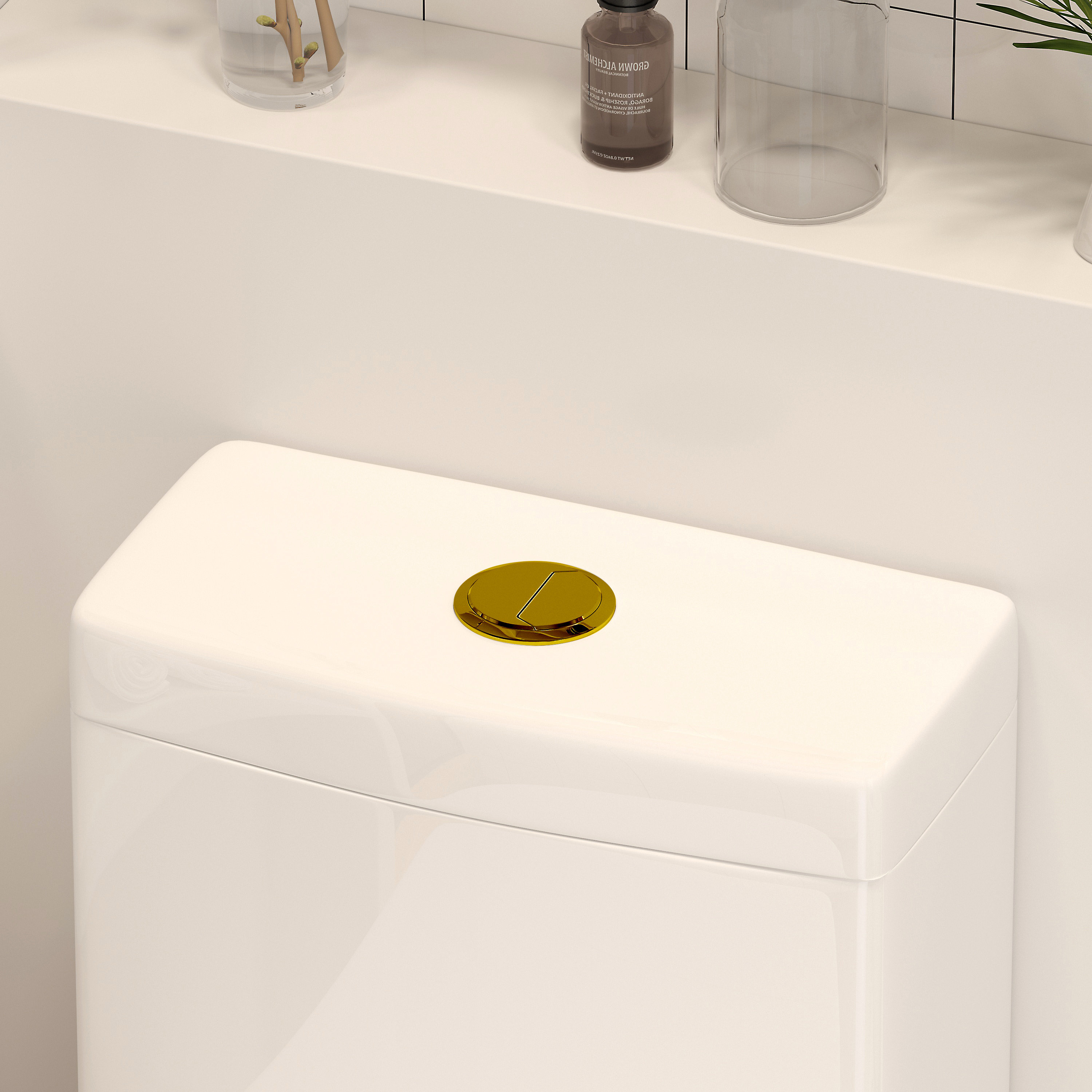 MOHOME Gold Dual Flush Button Handle | Wayfair