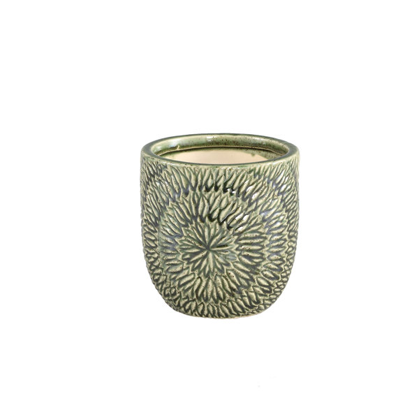 Marlow Home Co. Stef Green Ceramic Pot | Wayfair.co.uk