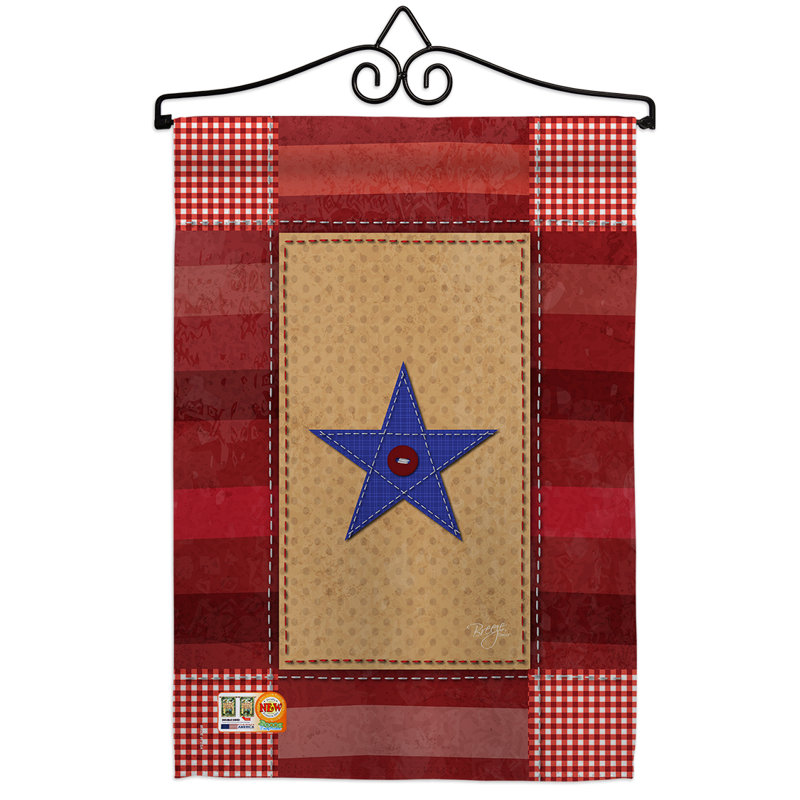 Breeze Decor One Star Service Impressions Decorative 2-Sided Polyester ...