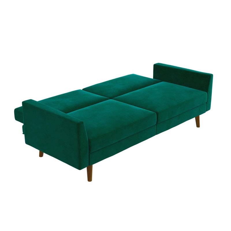 Hashtag Home Earle Full 77.5'' Upholstered Split Back Convertible Sofa ...