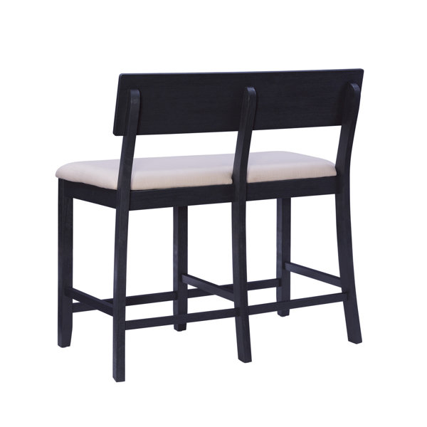 Hokku Designs Jordan Greywash Counter Height Bench | Wayfair