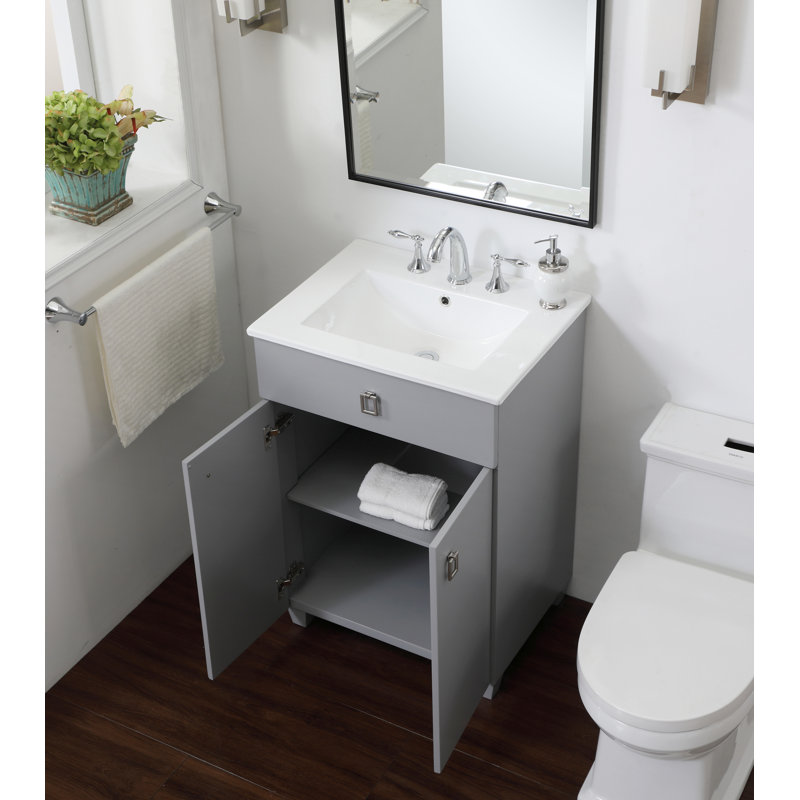 Brayden Studio® Breitkoff 24'' Free-standing Single Bathroom Vanity ...