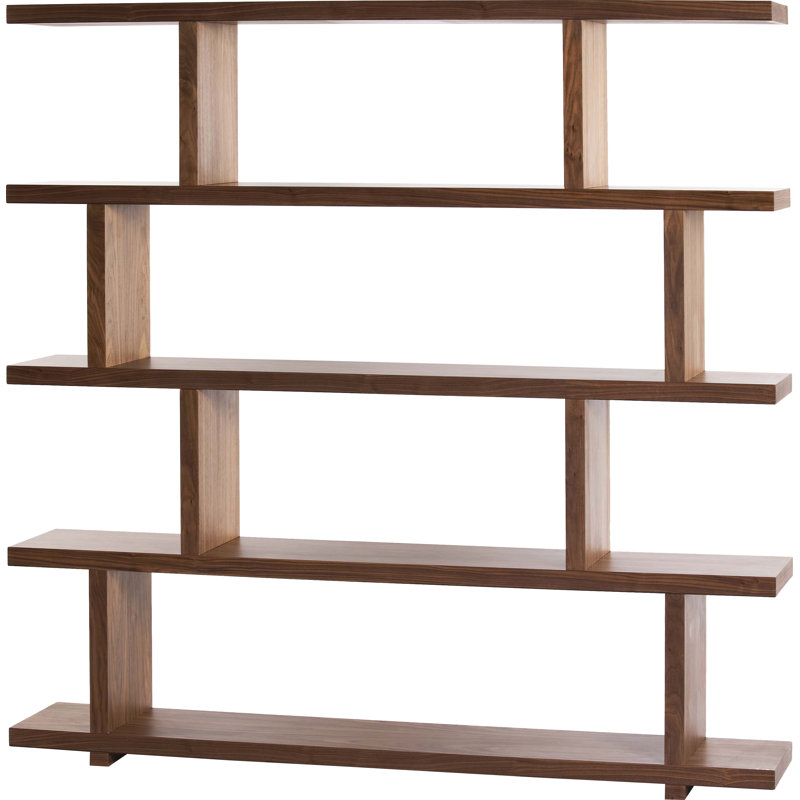 AllModern Annora 63'' H x 63'' W Solid Wood Geometric Bookcase ...