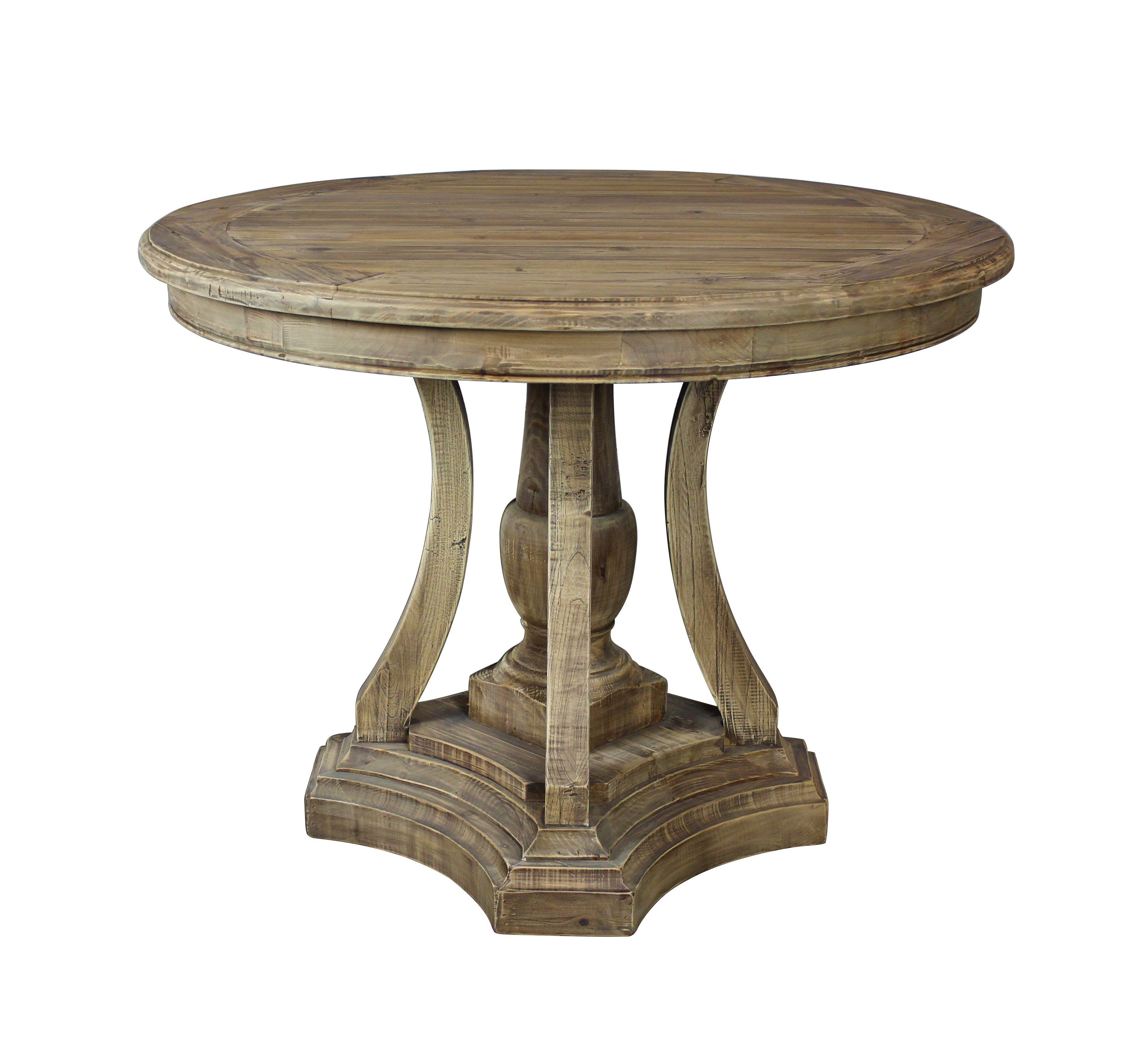 Loon Peak® Crombie 40" Pine Solid Wood Pedestal Dining Table | Wayfair
