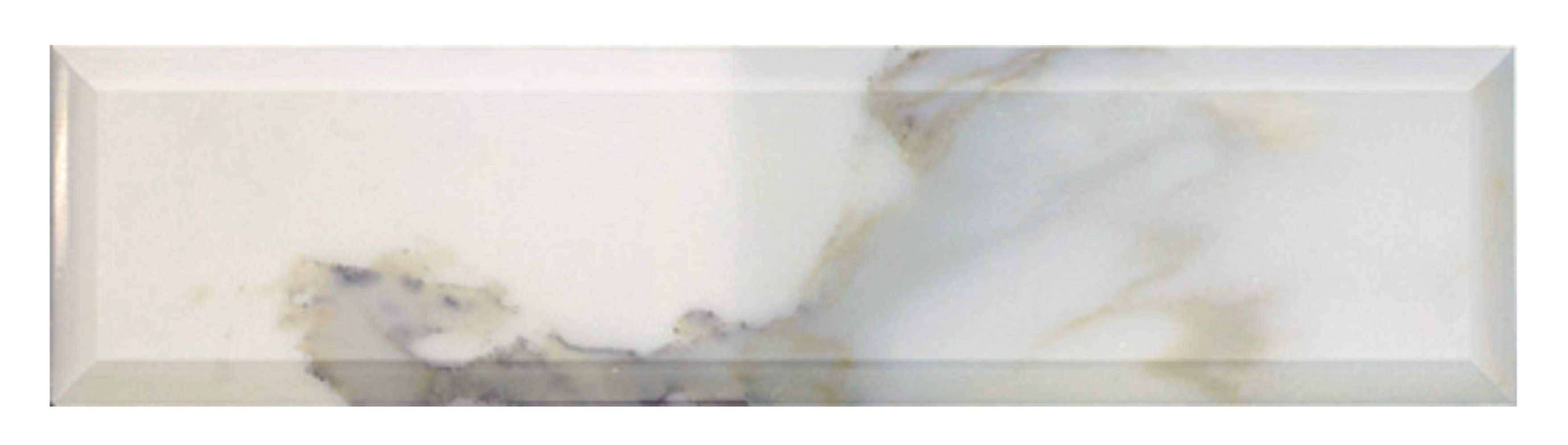 Belluno Designs Calacatta Gold 3" x 12" Beveled Marble Wall Tile ...