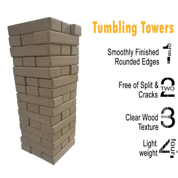 Tumbling Towers Premium Rounded Tumbling Tower Cork | Wayfair